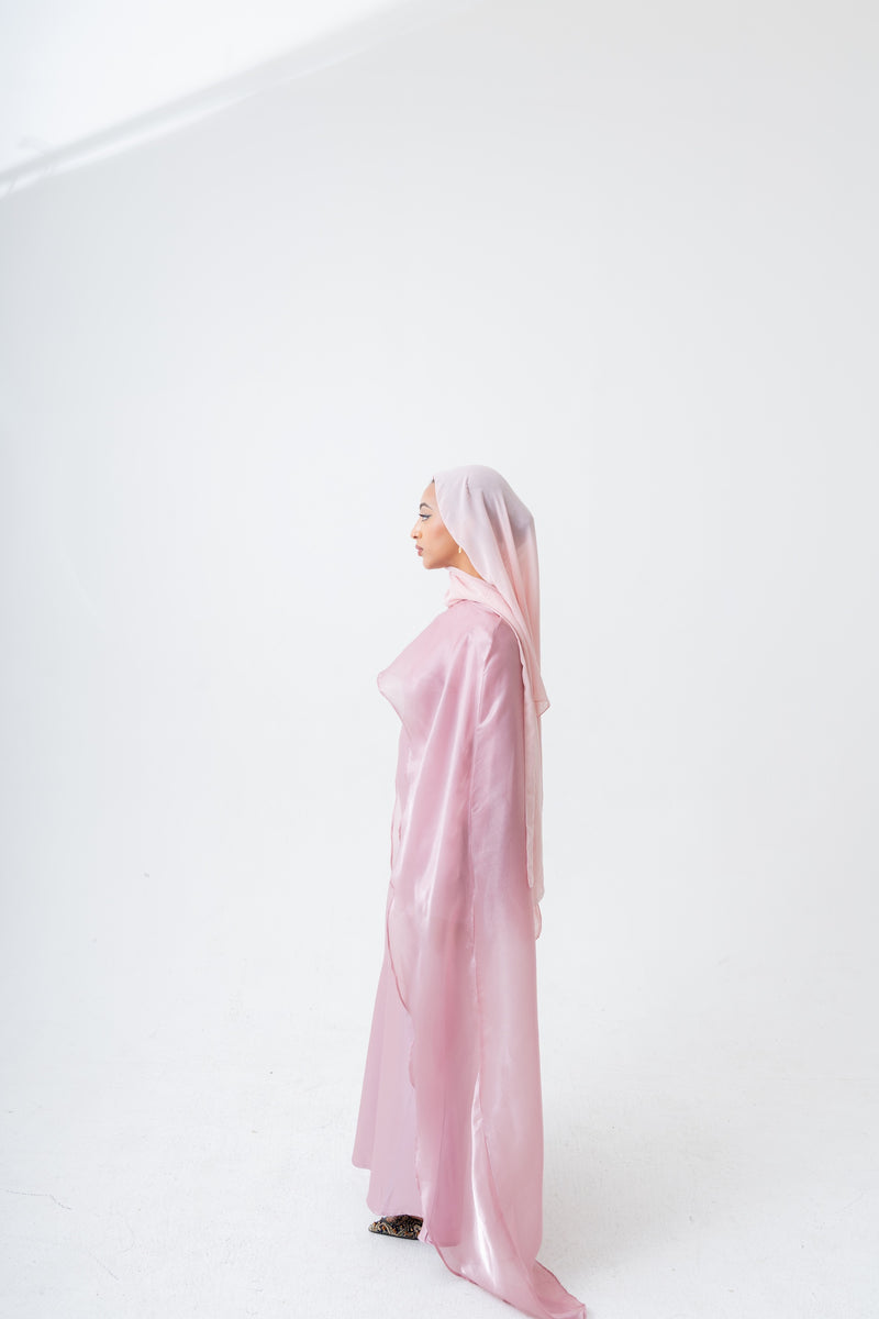 Mauve Cape Dress Set